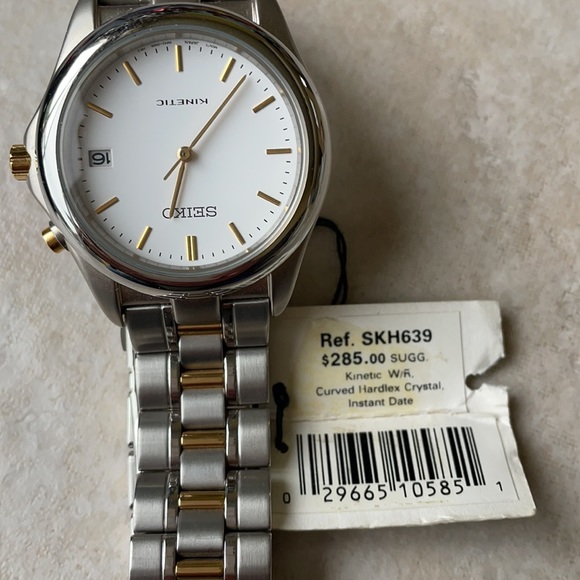 Seiko | Accessories | Seiko Kinetic Men Tt Water Resistant Stainless Steel Wdate | Poshmark